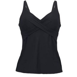 Rosa Faia Damen B&uuml;gel-Tankini-Top "Maily", schwarz, Gr. 42, clean, matt, unifarben, Microfaser, Polyamid, Bikini-Oberteile, integrierte B&uuml;gel,