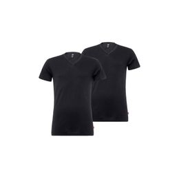 Levi's LEVI'S Damen T-Shirt "T-Shirt 2er Pack", schwarz, Gr. M, Obermaterial: 95% Baumwolle CO. 5% Elasthan EL., Shirts