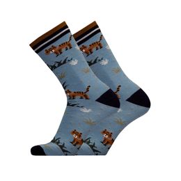 UphillSport Damen Socken "TIGER 2er Pack", Gr. 47, blau, 58% Wolle, 40% Polyamid, 2% Elasthan, mehrfarbig, Socken, in atmungsaktiver Qualit&auml;t