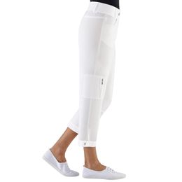 Casual Looks Damen Stretch-Hose, wei&szlig;, Gr. 20, unifarben, 98% Baumwolle, 2% Elasthan, Hosen