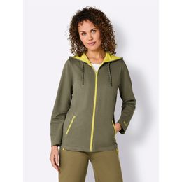 feel good Damen Langjacke, Gr. 36, gr&uuml;n, 50% Baumwolle, 50% Polyester, unifarben, Jacken