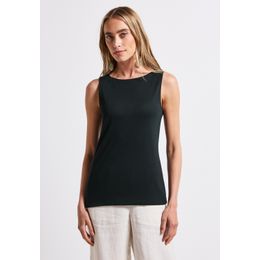 Street One Damen Shirttop, gr&uuml;n, Gr. 44, unifarben, Web, 50% Baumwolle, 50% Modal, Tops, im soften Baumwoll-Mix