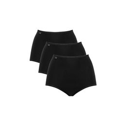 Sloggi Damen Slip "Slip 3er Pack", Gr. 42, schwarz, Obermaterial: 96% Baumwolle CO. 4% Elasthan EL., Unterhosen