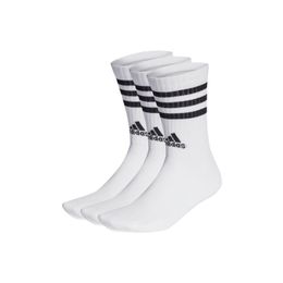 Herren Kurzsocken "Socken 3-Streifen Cushioned Crew 3er Pack", adidas originals, Gr. 37, wei&szlig;, Obermaterial: 62% Baumwolle CO. 36% Polyester PES. 1%