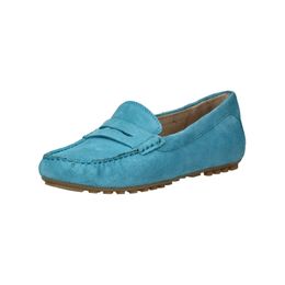 Caprice Damen Slipper "Caprice Slipper Veloursleder", Gr. 36, blau, Veloursleder, Schuhe