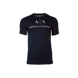 Armani Exchange Herren T-Shirt "T-Shirt 1er Pack", blau, Gr. S, Obermaterial: 100% Baumwolle CO., Shirts