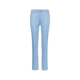 GOLDNER Damen Stoffhose "Kurzgr&ouml;&szlig;e Leichte Baumwoll-Hose ANNA", blau, Gr. 26, Obermaterial: 98% Baumwolle CO. 2% Elasthan EL., Hosen