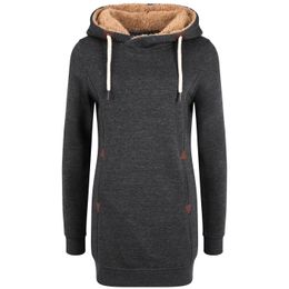 oxmo Damen Kapuzenpullover "Hoodie OXVicky", grau, Gr. XS, Obermaterial: 80% Polyester PES. 20% Baumwolle CO., Sweatshirts