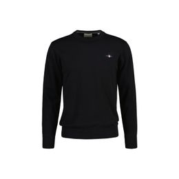 Gant Herren Sweater "Strickpullover CLASSIC COTTON C-NECK", schwarz, Gr. XL, Obermaterial: 100% Baumwolle CO., Sweatshirts