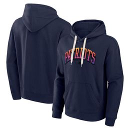 Fanatics Damen Kapuzenpullover "Fanatics Hoodie New England Patriots Gradient Fleece", blau, Gr. XL, 100% Baumwolle, Pullover