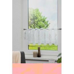 Panneaux, B:193cm H:30cm, wei&szlig;, Stickereien Plauen, Voile, Polyester, Gardinen, "Luana"