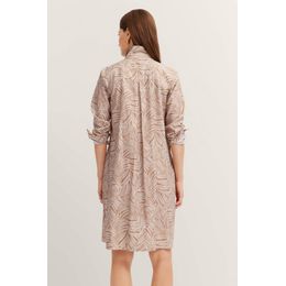 Bugatti Damen Hemdblusenkleid, beige, Gr. 36, gebl&uuml;mt, 100% Baumwolle, Kleider, mit grafischem Print