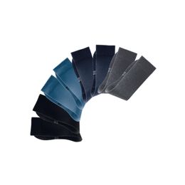 H.I.S. H.I.S Herren Basicsocken, Gr. 47, blau, Baumwolle, Elasthan, Polyamid, unifarben, Socken, mit hohem Baumwollanteil