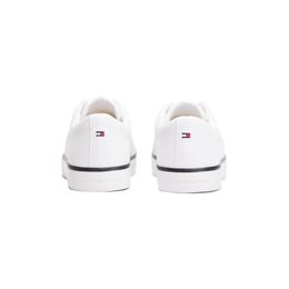 Tommy Hilfiger Herren Sneaker "TH HI VULC CORE LOW II MESH", Gr. 45, wei&szlig;, Textil, Schuhe, Basic, Schn&uuml;rschuh, Halbschuh, Freizeitschuh mit