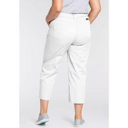 KjBRAND Damen 7/8-Hose "Babsie: bequemer Oberschenkel", wei&szlig;, Gr. 42, unifarben, Web, Obermaterial: 98% Baumwolle, 2% Elasthan, Hosen, Sommerlich,