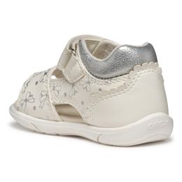 Geox Baby Lauflernschuh "B SANDAL ZAPITO GIRL", Gr. 26, silber, Synthetik, Schuhe, Glitzersandale, Klettschuh, Babyschuh mit Metallic Druck