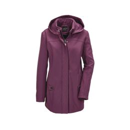 GOLDNER Damen Funktionsjacke "Wasserabweisende Softshelljacke mit Kapuze", lila, Gr. 42, Obermaterial: 100% Polyester PES., Jacken