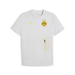 Puma Herren T-Shirt "Borussia Dortmund PumaTECH T-Shirt mit Tasche Herren", gelb, Gr. M, clean, Obermaterial: 35% Baumwolle, 65% Polyester. Rippe: