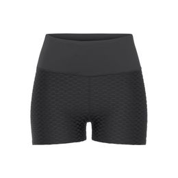 Vivance ACTIVE Damen Shorts, schwarz, Gr. XS, unifarben, Strick, Obermaterial: 86% Polyester, 14% Elasthan. Einsatz: 90% Polyester, 10% Elasthan,