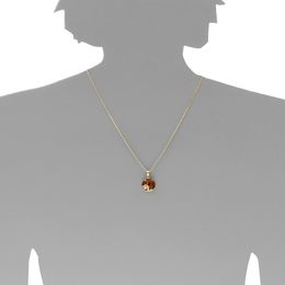 OSTSEE-SCHMUCK Damen Kette mit Anh&auml;nger "OSTSEE-SCHMUCK Kette mit Anh&auml;nger Windfl&uuml;chter 16 mm", 42cm, Silber 925 (Sterlingsilber), L: 42, gold,