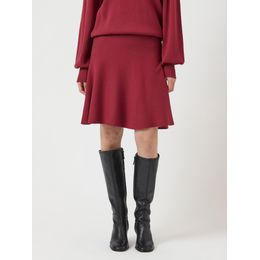 Y.A.S Damen Minirock "YASFONNY HW KNIT SKIRT S. NOOS", rot, Gr. S, unifarben, Strick, Obermaterial: 72% Viskose, 28% Polyester, R&ouml;cke