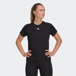 Damen T-Shirt "TR-ES CREW T", schwarz, Gr. M, adidas Performance, clean, Obermaterial: 70% Polyester, 30% Viskose, Shirts