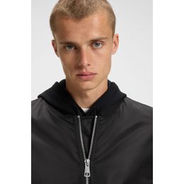 HUGO BLUE Herren Blouson "Biero", schwarz, Gr. XXL, unifarben, Web, Obermaterial: 100% Polyamid, Jacken, mit wasserabweisendem Finish und &Auml;rmeltasche