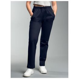TRIGEMA Damen Sweathose "TRIGEMA Freizeithose aus Sweat-Qualit&auml;t", blau, Gr. XL, 70% Baumwolle, 30% Polyester, Hosen