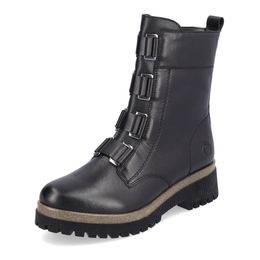 Remonte Damen Schn&uuml;rstiefelette "Remonte Stiefelette Glattleder", Gr. 37, schwarz, Glattleder, Schuhe