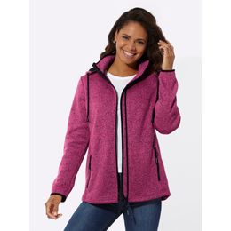 Casual Looks Damen Fleecejacke, pink, Gr. 36, meliert, 100% Polyester, Jacken