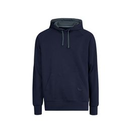 TRIGEMA Herren Kapuzensweatshirt "TRIGEMA Kapuzensweatshirt aus Biobaumwolle", blau, Gr. L, 75% Baumwolle (Biobaumwolle kbA), 25% Baumwolle