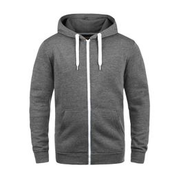 !Solid SOLID Herren Kapuzensweatjacke "Kapuzensweatjacke SDOlli", grau, Gr. XL, Obermaterial: 80% Polyester PES. 20% Baumwolle CO., Sweatjacken