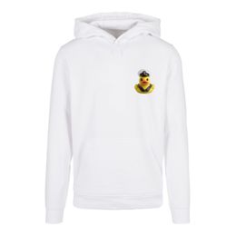 F4NT4STIC Herren Kapuzenpullover "Rubber Duck Captain HOODIE UNISEX", wei&szlig;, Gr. XS, Obermaterial: 50% Baumwolle, 50% Polyester, Pullover, Print
