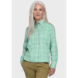 Sch&ouml;ffel SCH&Ouml;FFEL Damen Outdoorbluse "Hiking Blouse Style Dynkur WMS", gr&uuml;n, Gr. 46, Oberstoff: 81% Polyester 14% Nylon 5% Elasthan, Blusen
