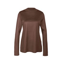 GOLDNER Damen Strickpullover "Unkomplizierter Stehbundpullover", beige, Gr. 44, Obermaterial: 100% Polyacryl PAN., Pullover