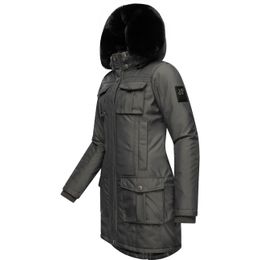Navahoo Damen Wintermantel "Tiniis", grau, Gr. S, Oberstoff: 56% Nylon, 44% Polyester; Futter: 100% Polyester; Wattierung: 100% Polyester;