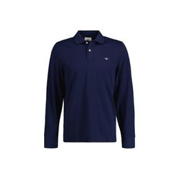 Gant Herren Poloshirt "Poloshirt Regular Shield Longsleeve Pique Rugger 1er Pack", blau, Gr. M, Obermaterial: 100% Baumwolle CO., Shirts