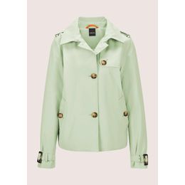 Madeleine Mode MADELEINE Damen Trenchcoat "Kurzjacke Verk&uuml;rzte Trenchjacke mit Taschen"hellsalbeigr&uuml;n, Gr. 34, Obermaterial: 85% Polyester PES. 15% Baumwolle CO.,