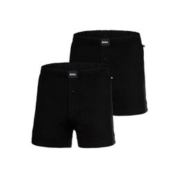 BOSS Herren Boxershorts "Boxershort Jersey Boxer 2er Pack", Gr. S, schwarz, Obermaterial: 95% Baumwolle CO. 5% Elasthan EL., Unterhosen