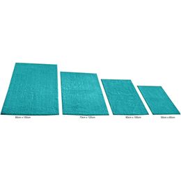 Badematte Kinzler, H:18mm, blau, Polyester, Badematten, "Chenille, Badvorleger, Badezimmer Teppich", Badteppich, Uni Farben, weich, als rechteckig &