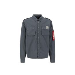 Herren Oversize-Shirt "Urban Military Shirt", grau, Gr. M, Alpha Industries, Obermaterial: 100% Baumwolle, Shirts