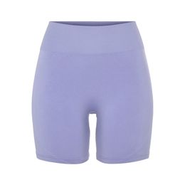 Lascana Damen Funktionsshorts "Po Push Up", lila, Gr. XS, unifarben, Rippware, Obermaterial: 91% Polyamid, 8% Elasthan, 1% Polyester, Hosen, mit
