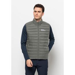 Jack Wolfskin Herren Daunenweste "PACK & GO DOWN VEST M", grün, Gr. L, OBERSTOFF 100% POLYESTER FUTTER 100% POLYESTER FÜLLUNG 90% ENTENDAUNEN, 10%