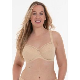 Rosa Faia Damen B&uuml;gel-BH "Selma", Gr. 85, beige, Stoff, Obermaterial: 84% Polyamid, 16% Elasthan, unifarben, BHs, Full Cup, vierteiliges Cup,