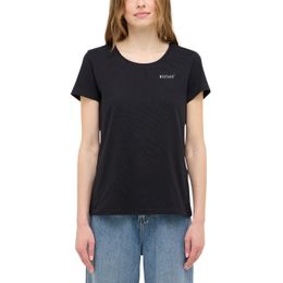 Mustang Damen Kurzarmshirt "Damen Style Alma", schwarz, Gr. L, Jersey, 100% Baumwolle, Shirts