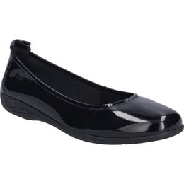 Josef Seibel Damen Ballerina "Fenja 01, black-black", Gr. 42, schwarz, Obermaterial: 100% Rindsleder Leather cow., Schuhe