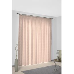 Vorhang WIRTH, B:132cm H:175cm, orange, Jacquard, Baumwolle, Polyester, Wohnzimmer, Gardinen, "Telfort"