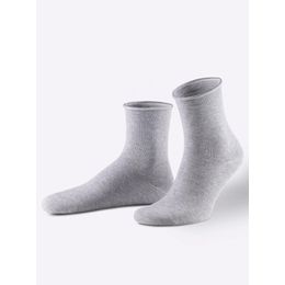 w&auml;schepur W&Auml;SCHEPUR Damen Socken, Gr. 2, grau, 80% Baumwolle, 18% Polyamid, 2% Elasthan, Socken
