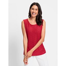 Inspirationen Damen Shirttop, lila, Gr. 38, unifarben, 95% Polyester, 5% Elasthan, Tops