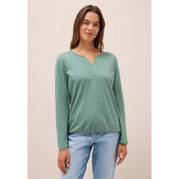 Tunikashirt Cecil, Damen, Gr. L (42), grün (jewel grün), Web, 100% Baumwolle, unifarben, normal normal, Rundhals, elastischer Bund, Shirts, aus reiner Baumwolle